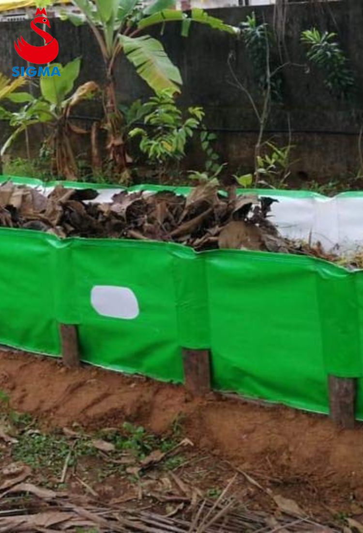 SIGMA Vermi Compost Beds 450 GSM Green White (HDPE) – Sigma Poly Products